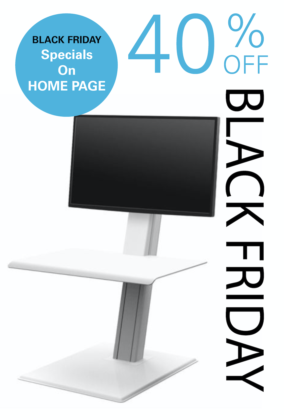 Quickstand Eco | Humanscale Adjustable Sit-Stand Desk | Ergolab